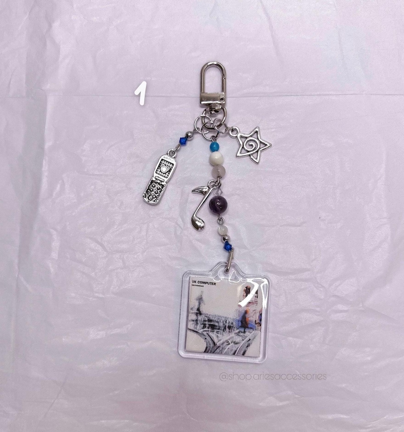 Radiohead Keychains, Album Cover Keychain, Photo Keychain, Metallic Y2K ...