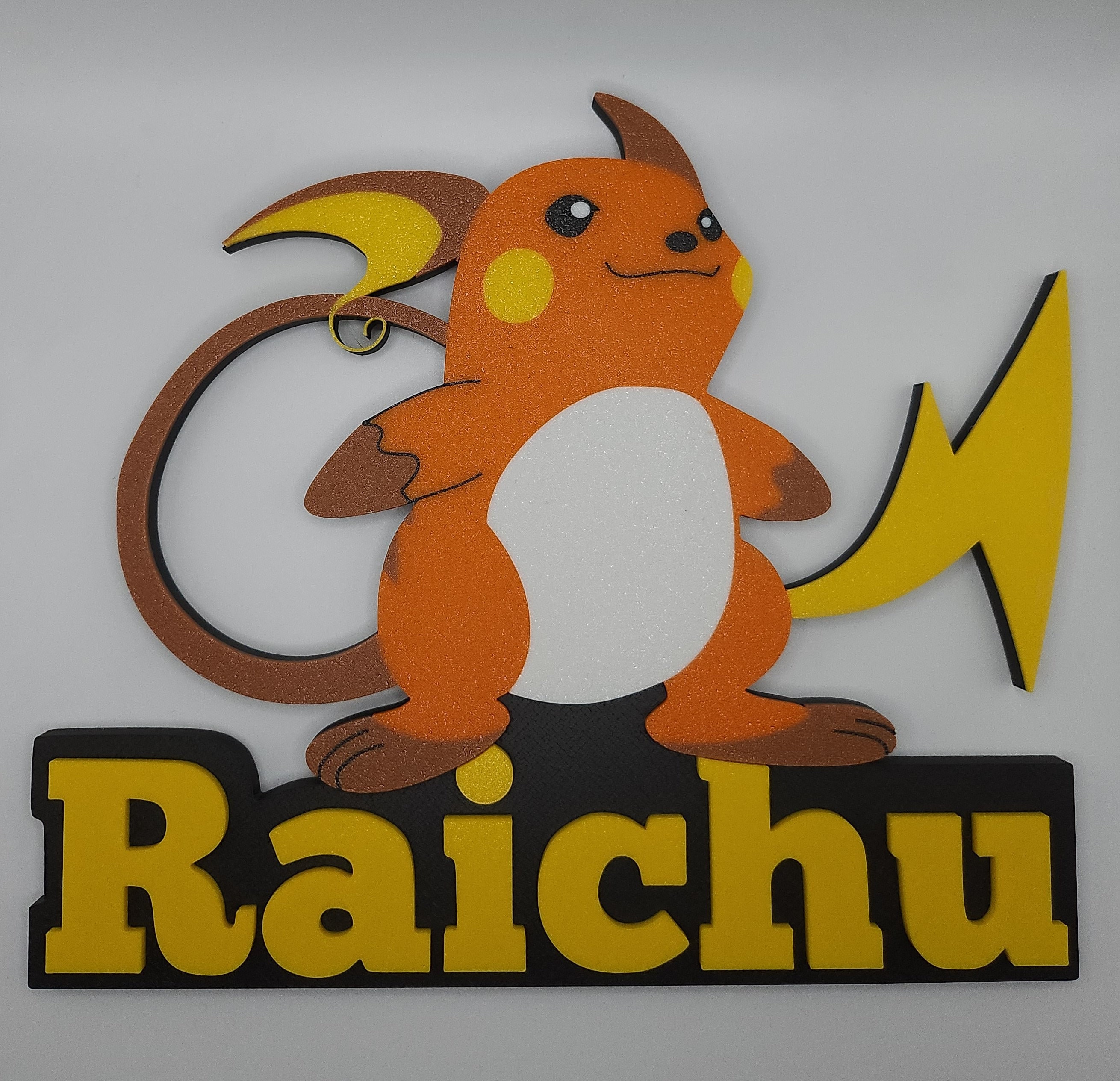 Custom Any Name Raichu 3d Printed Name Desk Sign Kids Sign Gift - Stand ...