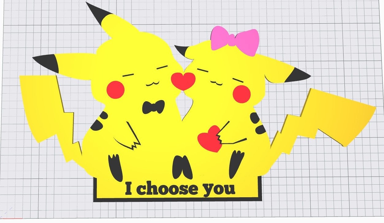 Pokemon Name Plate Love Sign Desk Sign Kids 3d Printed I | Etsy