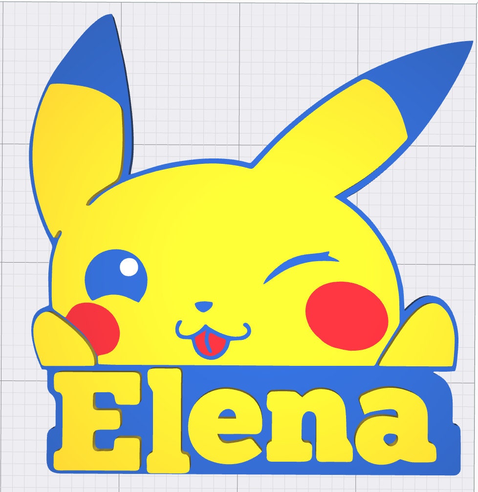 Custom Pokemon Pikachu Name Plate Sign Desk Sign Kids, Adult Custom ...