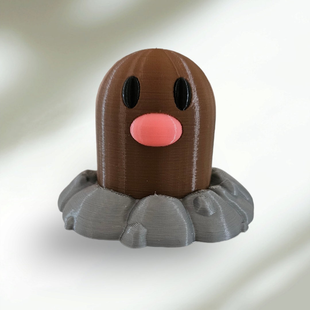 3d Printed Diglet Pokemon Room Decor Fan Wall Art Kids Adults - Etsy