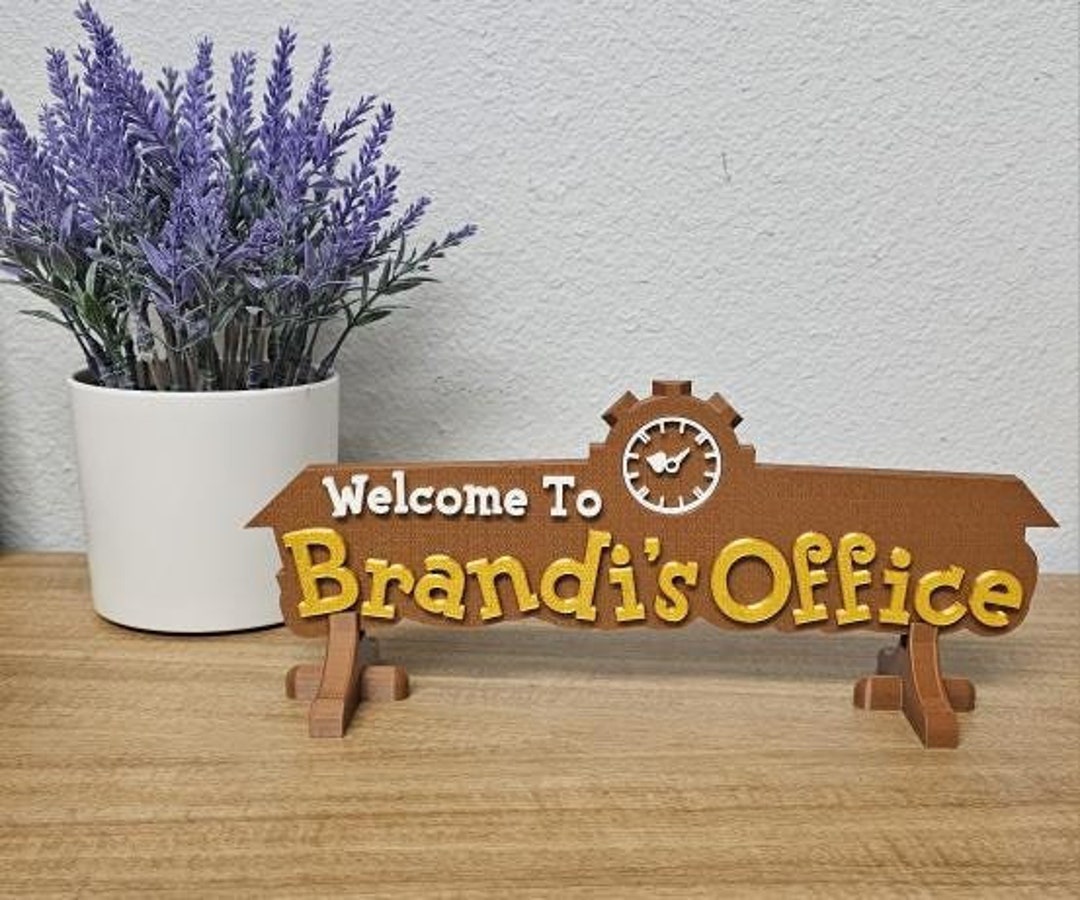 Animal Crossing Custom 3d Printed Your Island Name Kids Sign Desk Sign ...