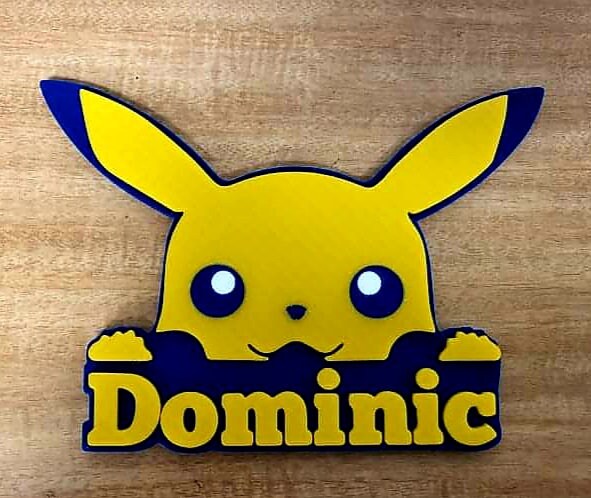 Custom Pokemon Pikachu Name Plate Sign Desk Sign Kids, Adult Custom ...