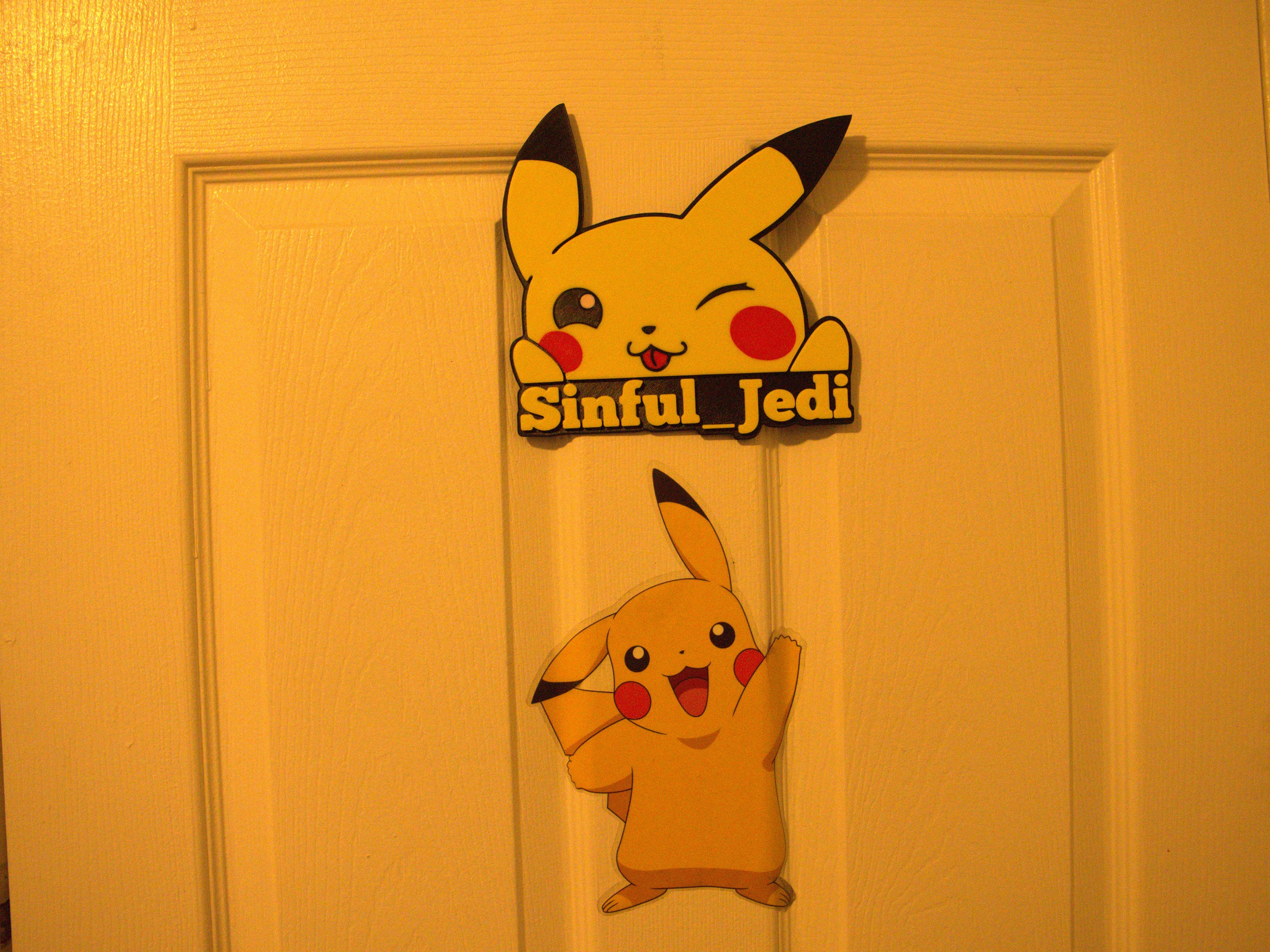 Custom Pokemon Pikachu Name Plate Sign Desk Sign Kids Adult - Etsy