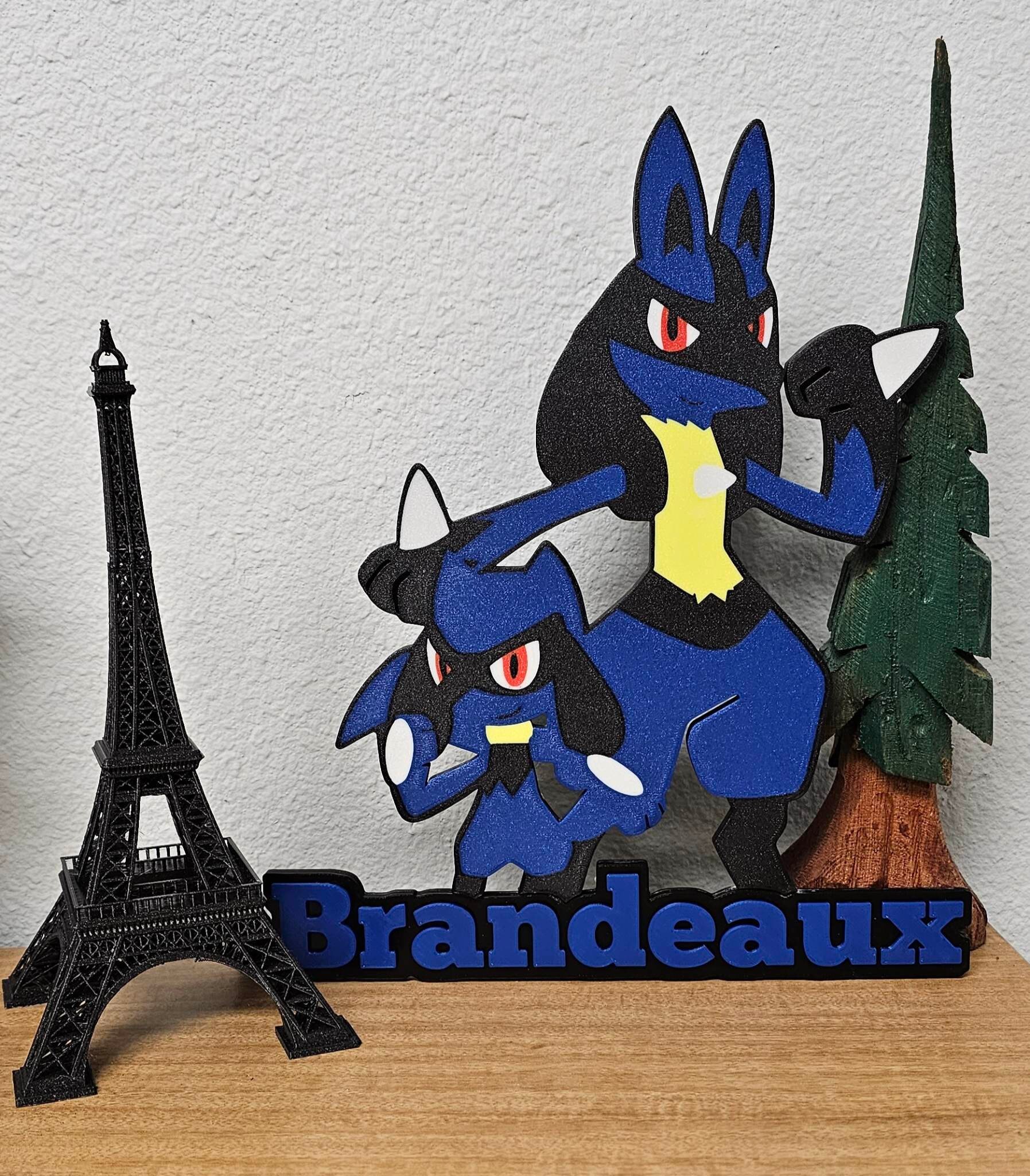 Custom Pokemon Lucario and Riolu Name Plate Sign Desk Sign Kids, Adult ...