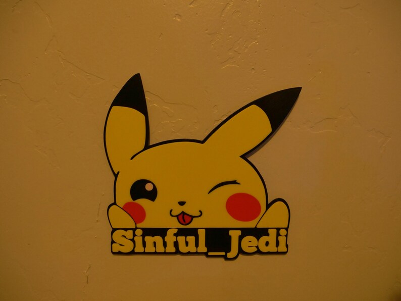 Custom Pokemon Pikachu Name Plate Sign Desk Sign Kids, Adult Custom ...