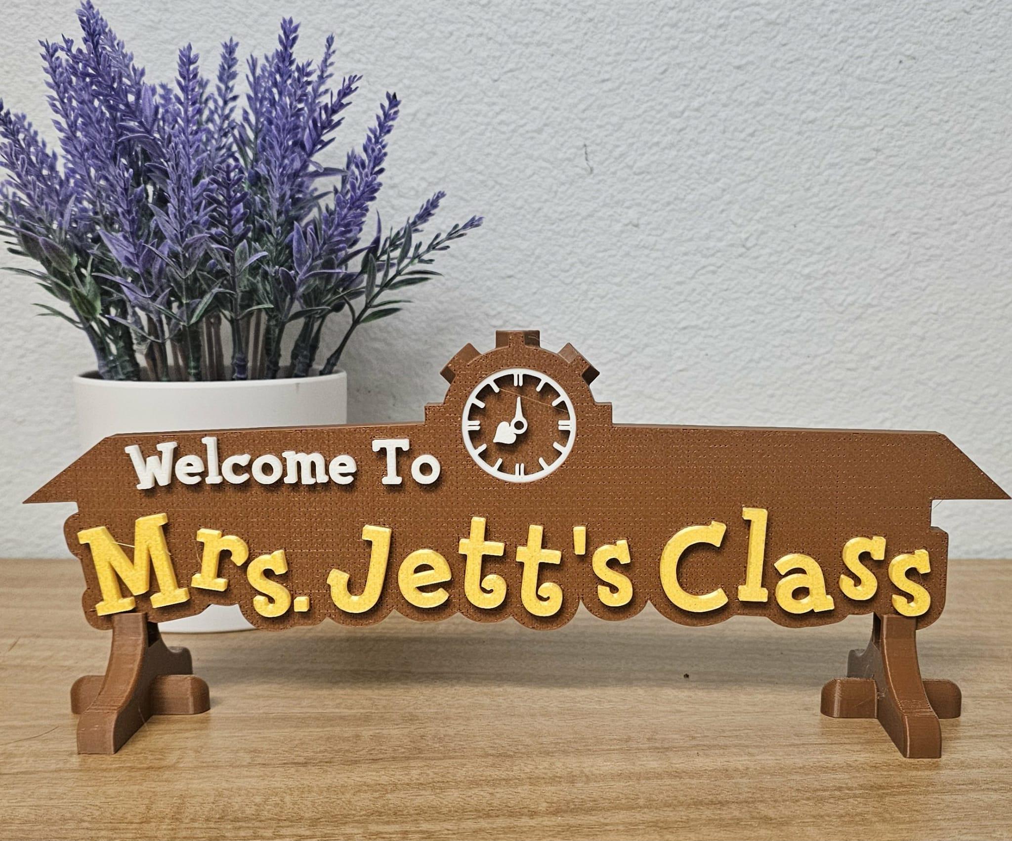 Animal Crossing Custom 3d Printed Your Island Name Kids Sign Desk Sign ...