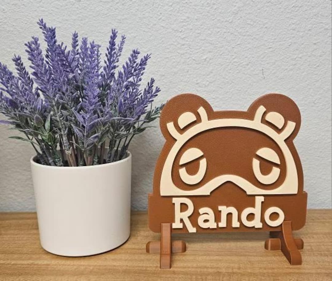 Custom Animal Crossing Name Plate: 3D Printed Desk Sign - Etsy