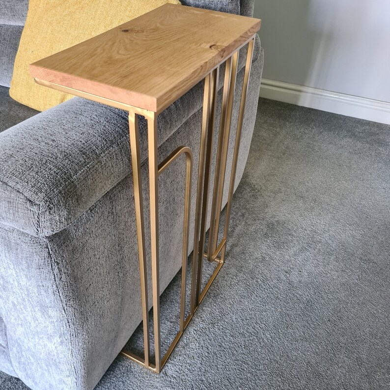 Gold Art Deco Sofa Side Table | Modern Living Room Furniture | Custom ...
