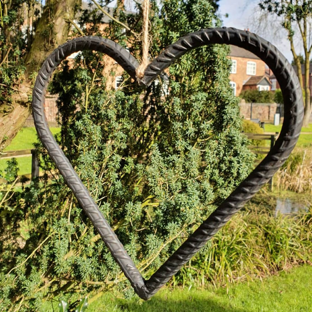 Rebar Love Heart Industrial Metal Garden Decor Heavy Duty Metal Love ...
