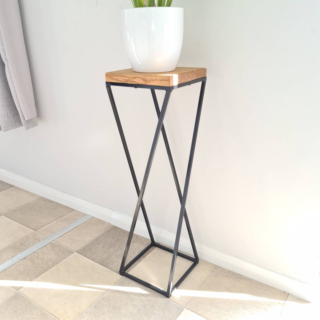 Geometric Plant Stand Side Table | Art Deco Living Room Furniture ...