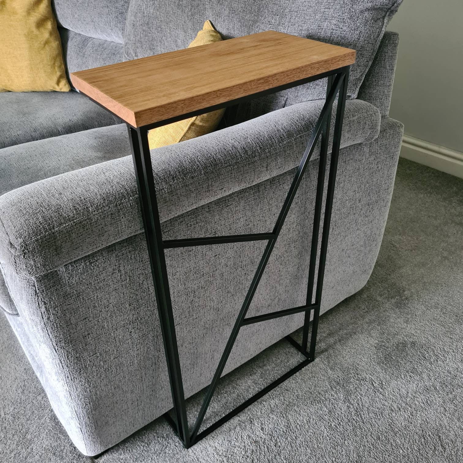Geometric Art Deco Sofa Side Table Modern Living Room Furniture Custom Size Settee Drink Holder for New Home Decor Gifts for Him Her Etsy UK