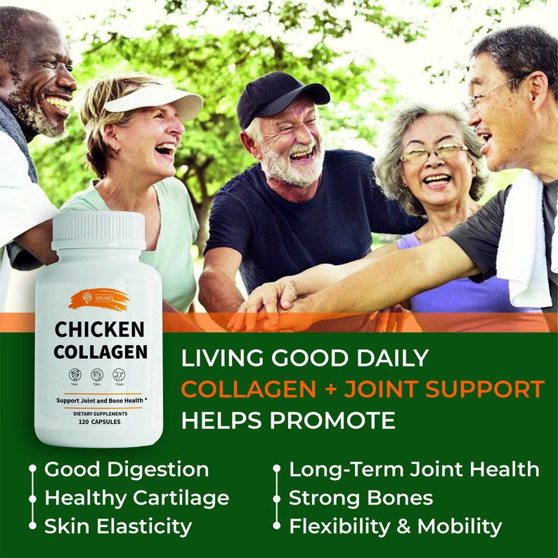 Chicken Collagen Capsules - Type II Collagen Nutritional Supplement for ...