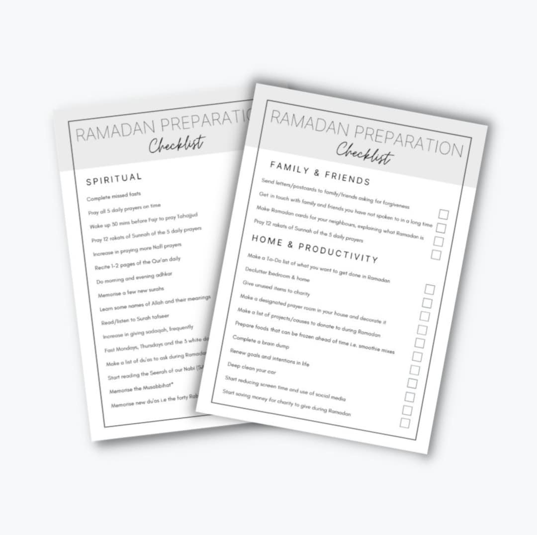 Ramadan to Do List PDF, Checklist, Ramadan Preparation, Ramadan 2021 ...