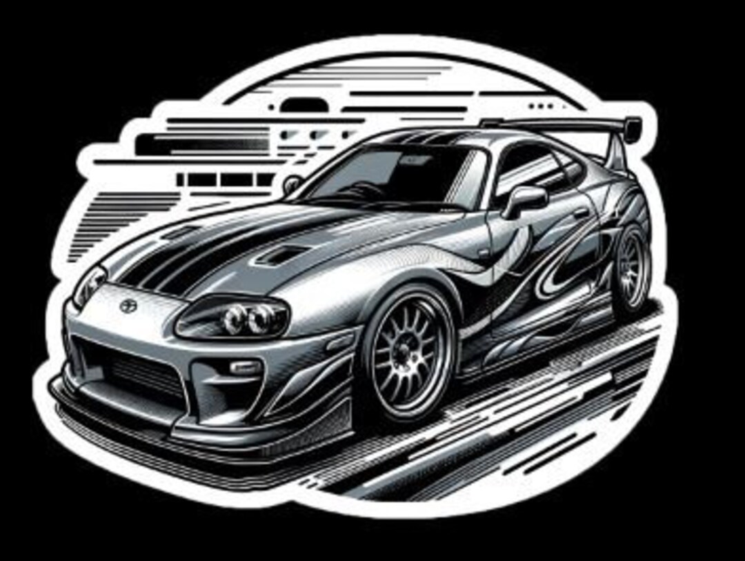 Supra MK4 Vinyl Sticker 3 Inches Classic JDM Sports Car Decal, Durable ...