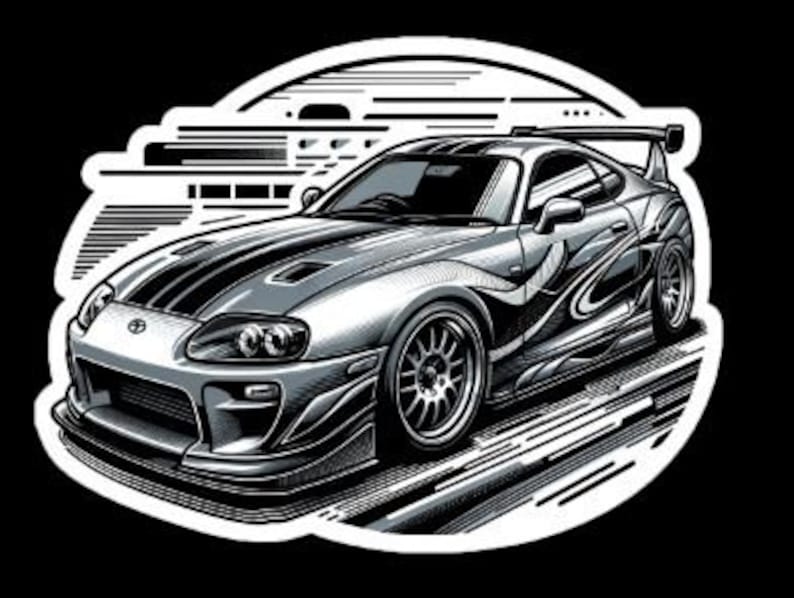 Supra MK4 Vinyl Sticker 3 Inches Classic JDM Sports Car Decal, Durable ...