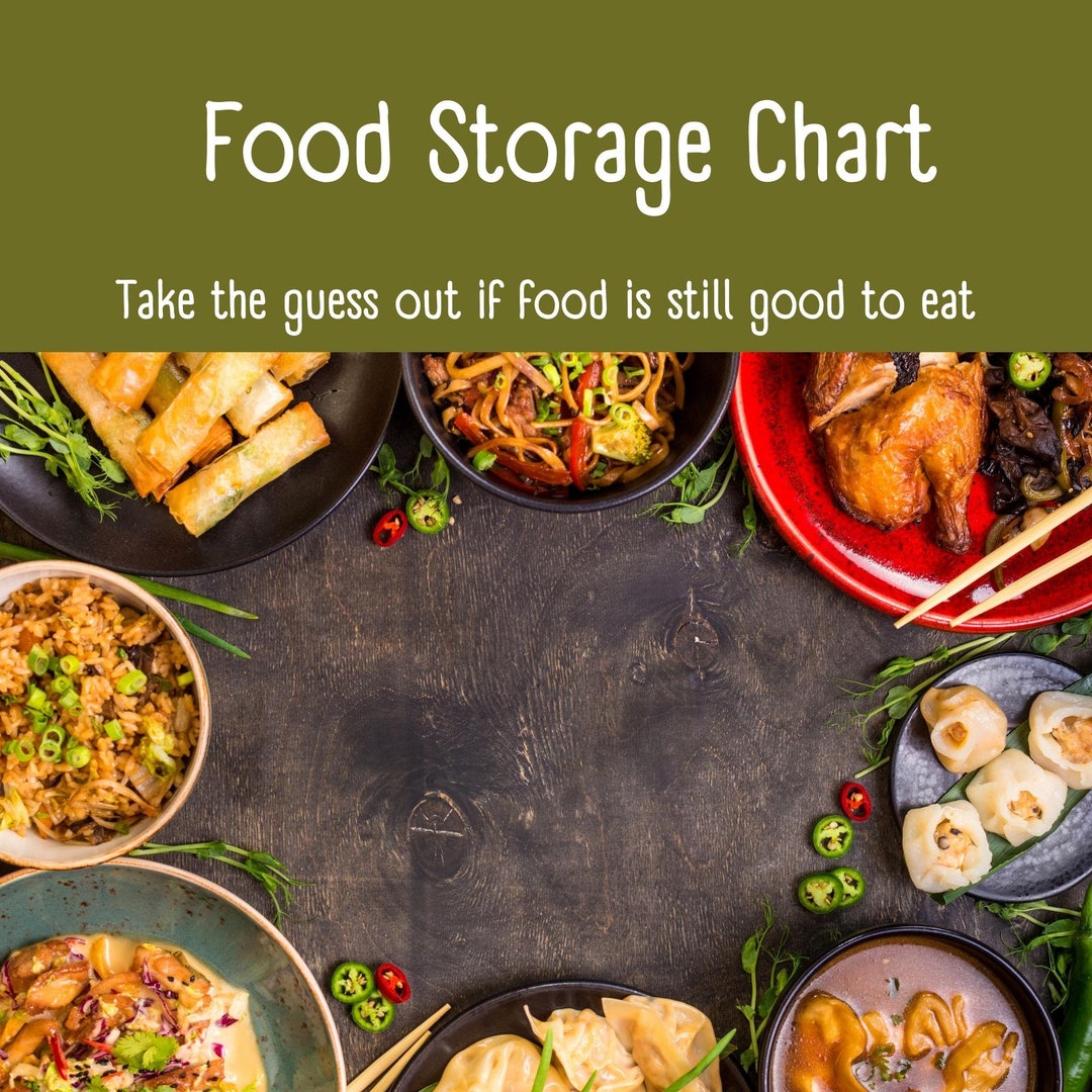 Food Cold Storage Chart - Etsy