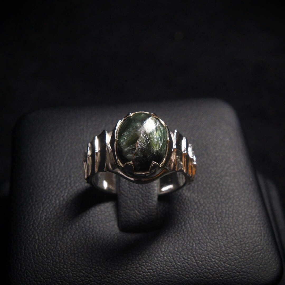 Seraphinite Centurion Ring - Etsy
