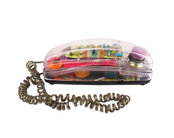 Vintage Clear Transparent 80s Phone Babysitters Club Light up Unisonic ...