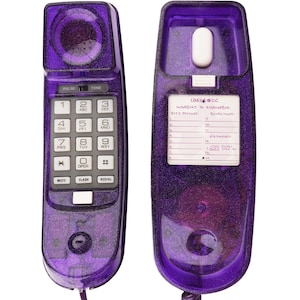 Rare 1990s Vintage Transparent Purple Glitter limited Too Landline ...