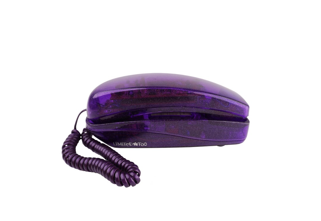 Rare 1990s Vintage Transparent Purple Glitter limited Too Landline ...