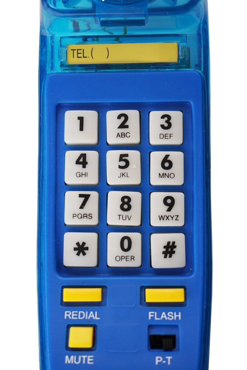 1990s Vintage Transparent Clear Blue Landline Telephone - Etsy