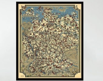 Warnemunde Map Map of Warnemunde Old Warnemunde Map Germany - Etsy