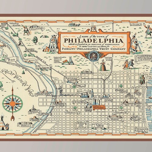 Old Map of Philadelphia 1880 Vintage Map Vintage Poster Wall - Etsy