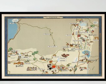 Map of Israel Wall Art - Etsy