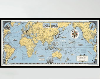 Old War Map Decor - Etsy