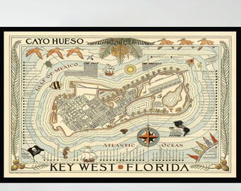 Vintage Key West Poster - Etsy