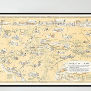 Mormon Trail Map - Etsy