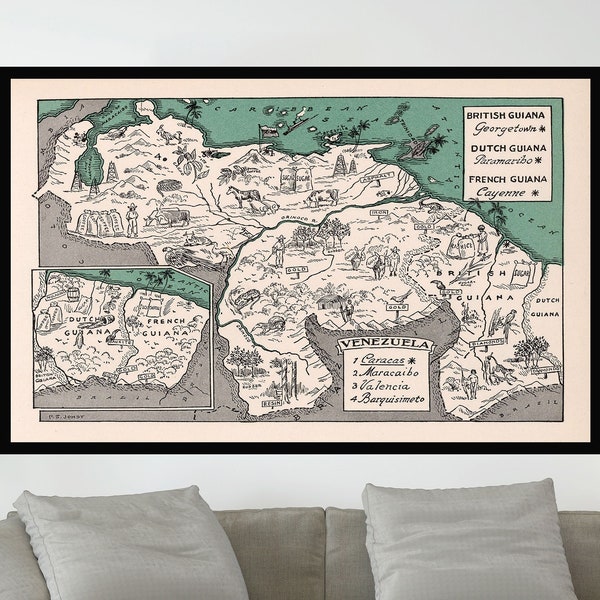 Vintage Venezuela Poster - Etsy