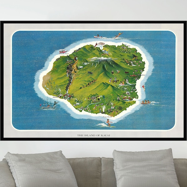 Vintage Kauai Poster - Etsy