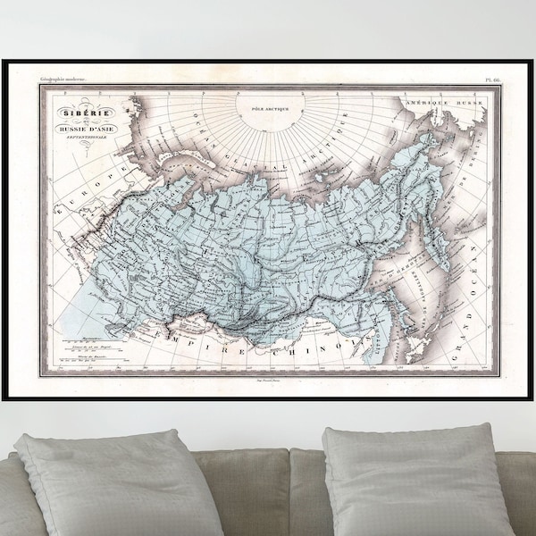 Map of Siberia - Etsy