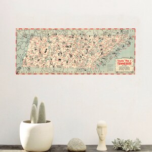 Old Map of Tennessee Vintage Pictorial Map Vintage Map | Etsy