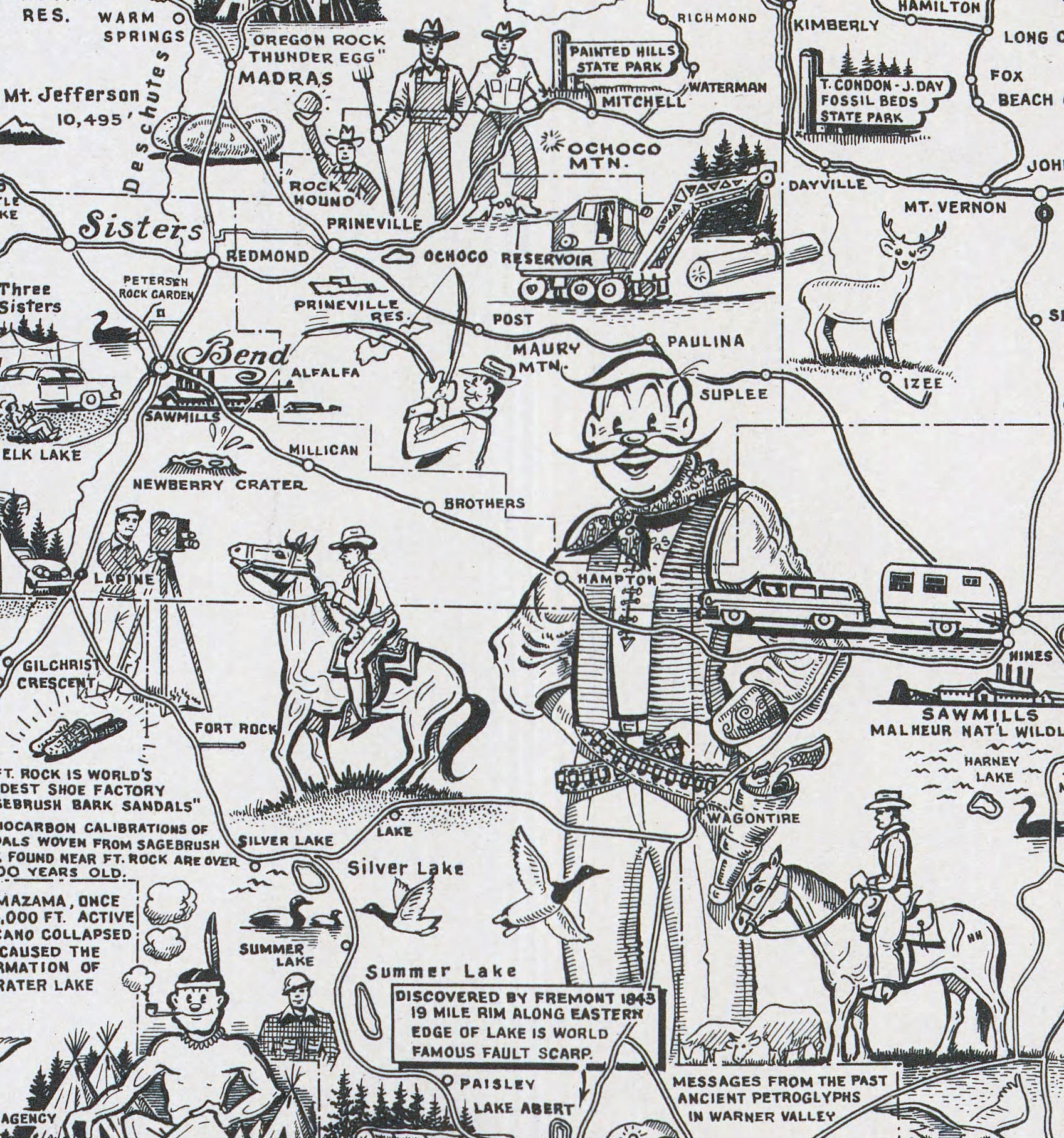 Old Map of Oregon Vintage Map Poster Pictorial Map | Etsy