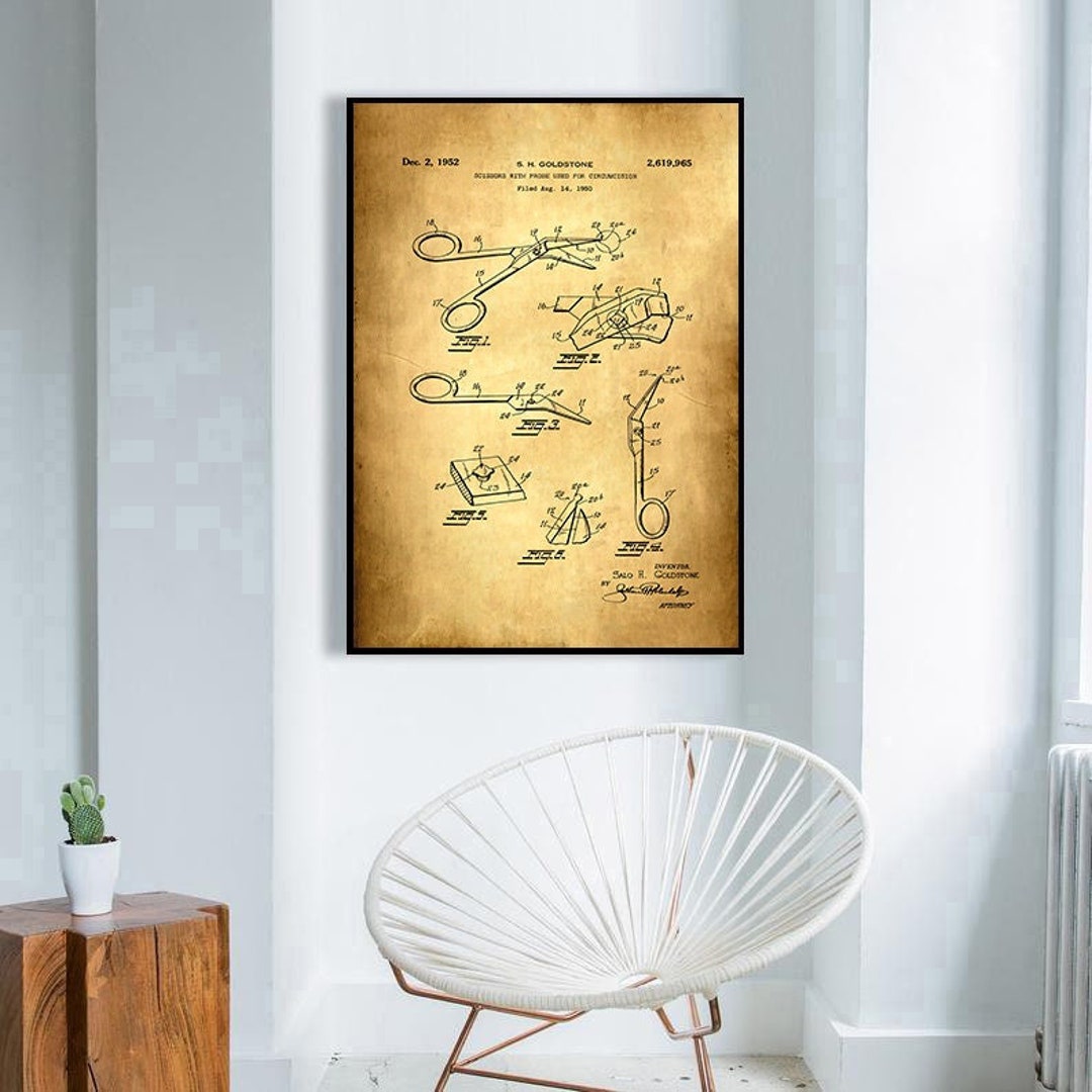 Vintage Circumcision Patent Print, Framed Art Print, Vintage Poster ...