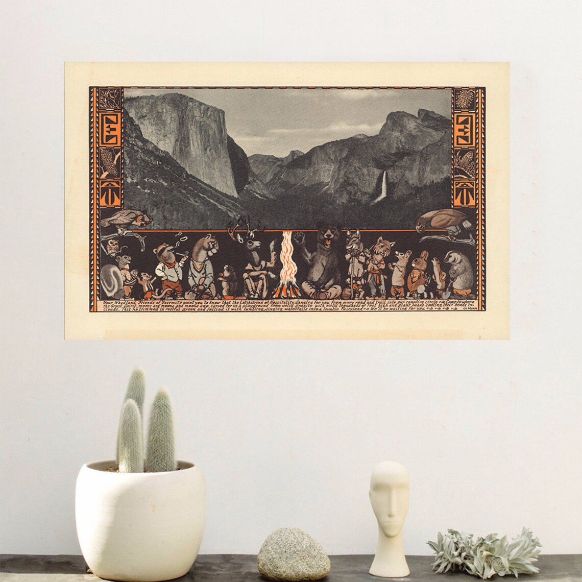 Old Map of Yosemite Valley vintage Yosemite Valley Map - Etsy