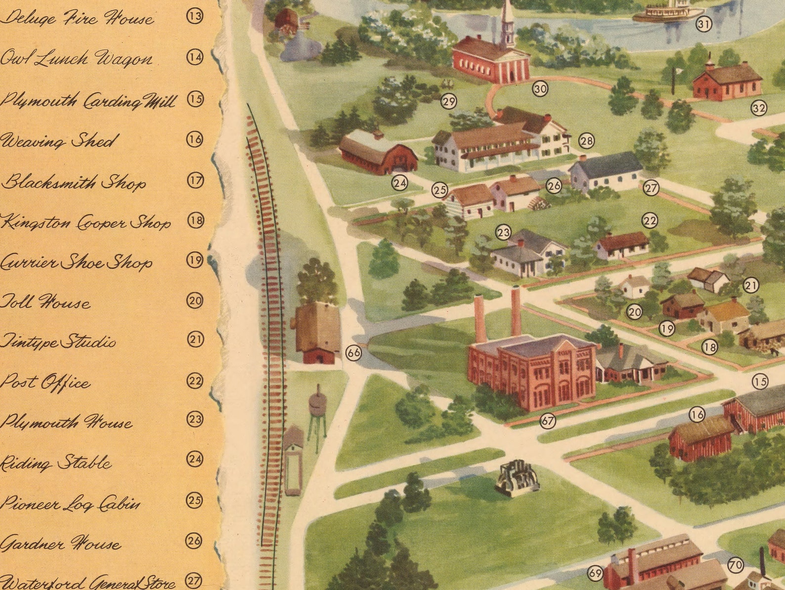 Greenfield Village Vintage Map, Pictorial Michigan Map, Wall Decor - Etsy