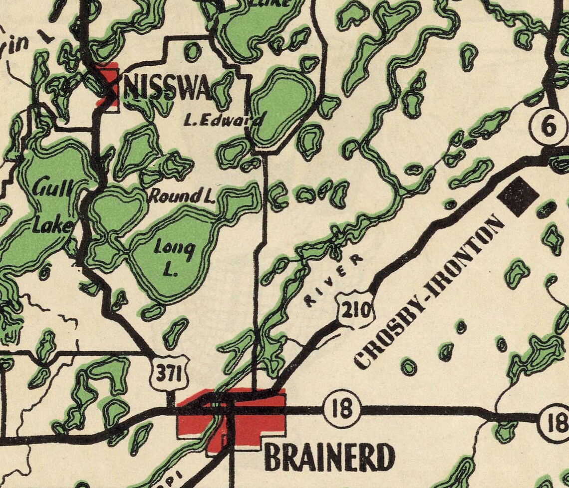 Old Map of Northern Minnesota Vintage Pictorial Mapvintage - Etsy