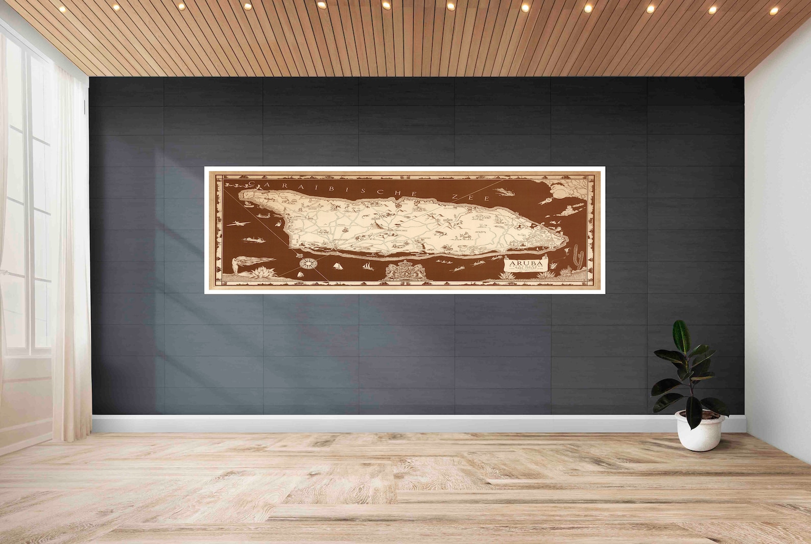 Old Map of Aruba Vintage Pictorial Map Vintage Map Poster - Etsy UK