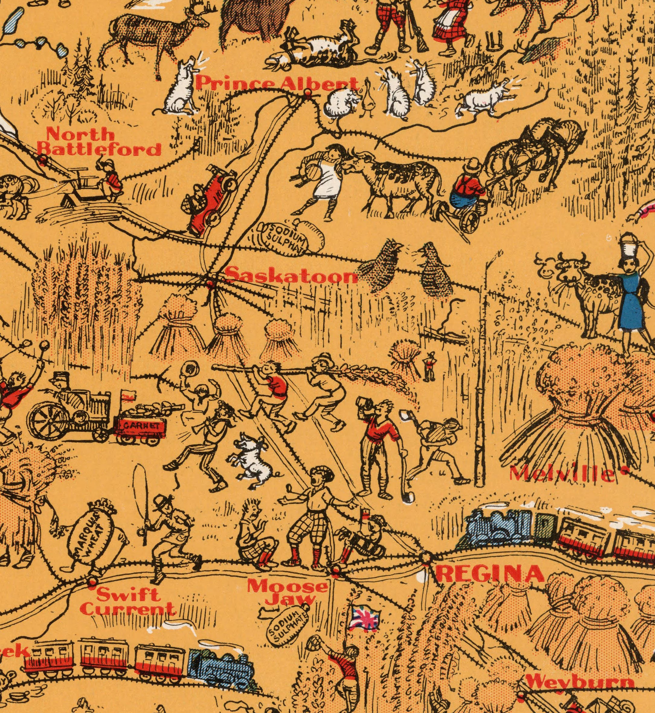 Old Map of Saskatchewan Vintage Pictorial Mapvintage Map - Etsy