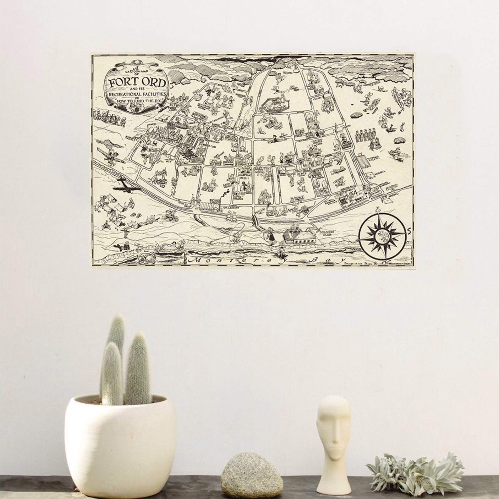 Old Map of Fort Ord Old Map of Monterey Bay Vintage | Etsy