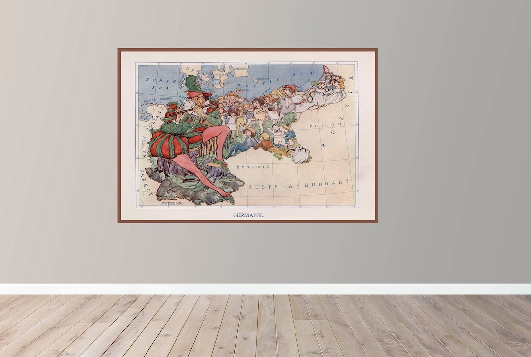 Old Map of Germany, Vintage Map Poster, Vintage Pictorial Map, Vintage ...