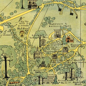 Old Map of Colgate University Campus,vintage Map Poster,vintage ...