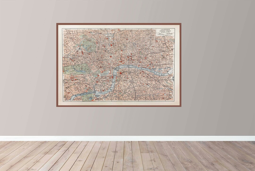 Old Map of London Poster,vintage Pictorial Map,vintage Map Poster ...