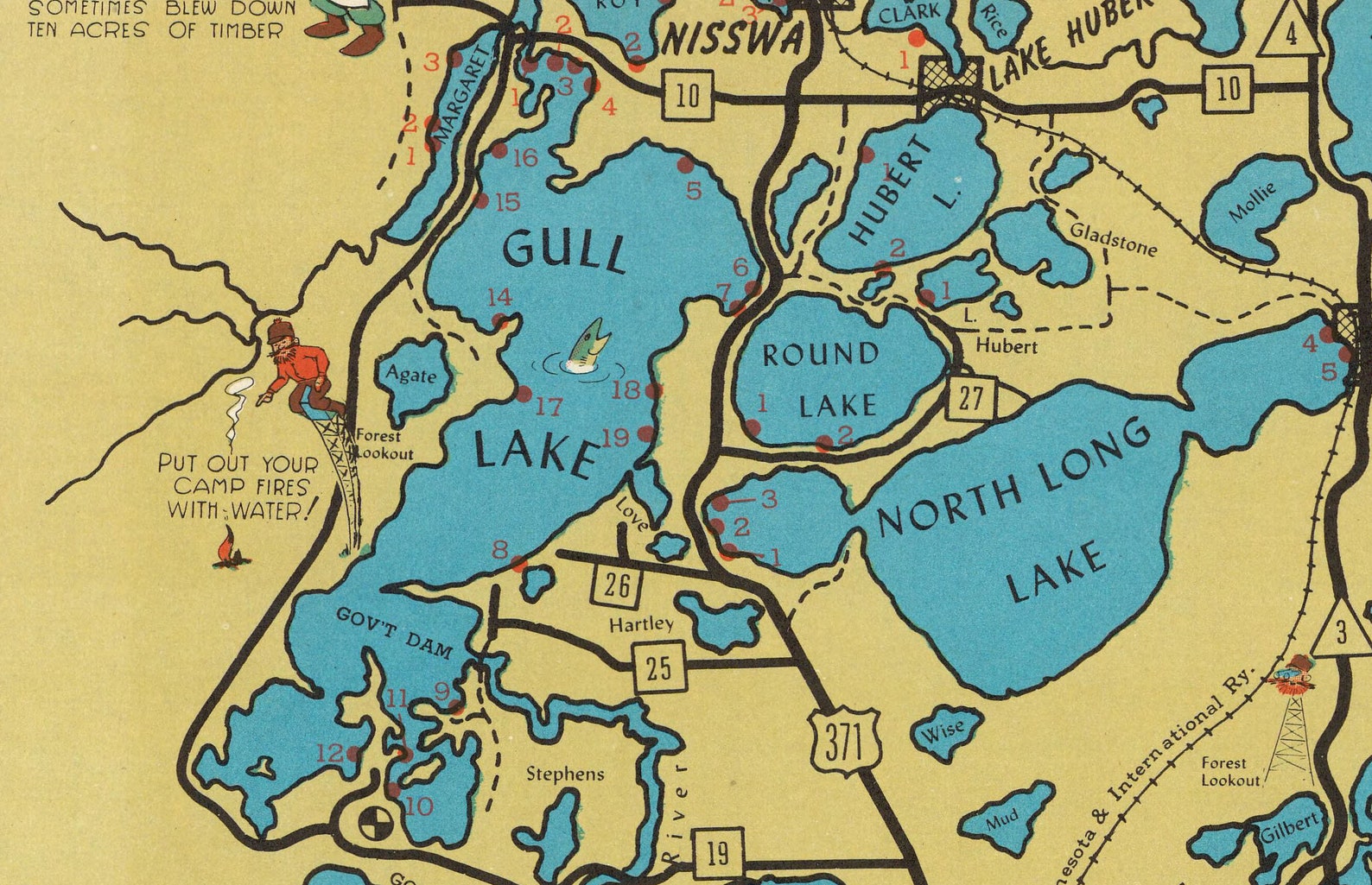 Old Map of Northern Minnesota Vintage Map Poster Vintage - Etsy