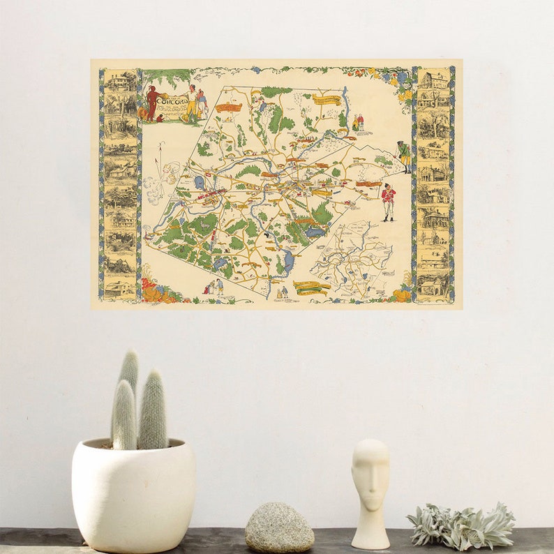 Old Map of Concord Vintage Map of Canada Vintage Pictorial | Etsy