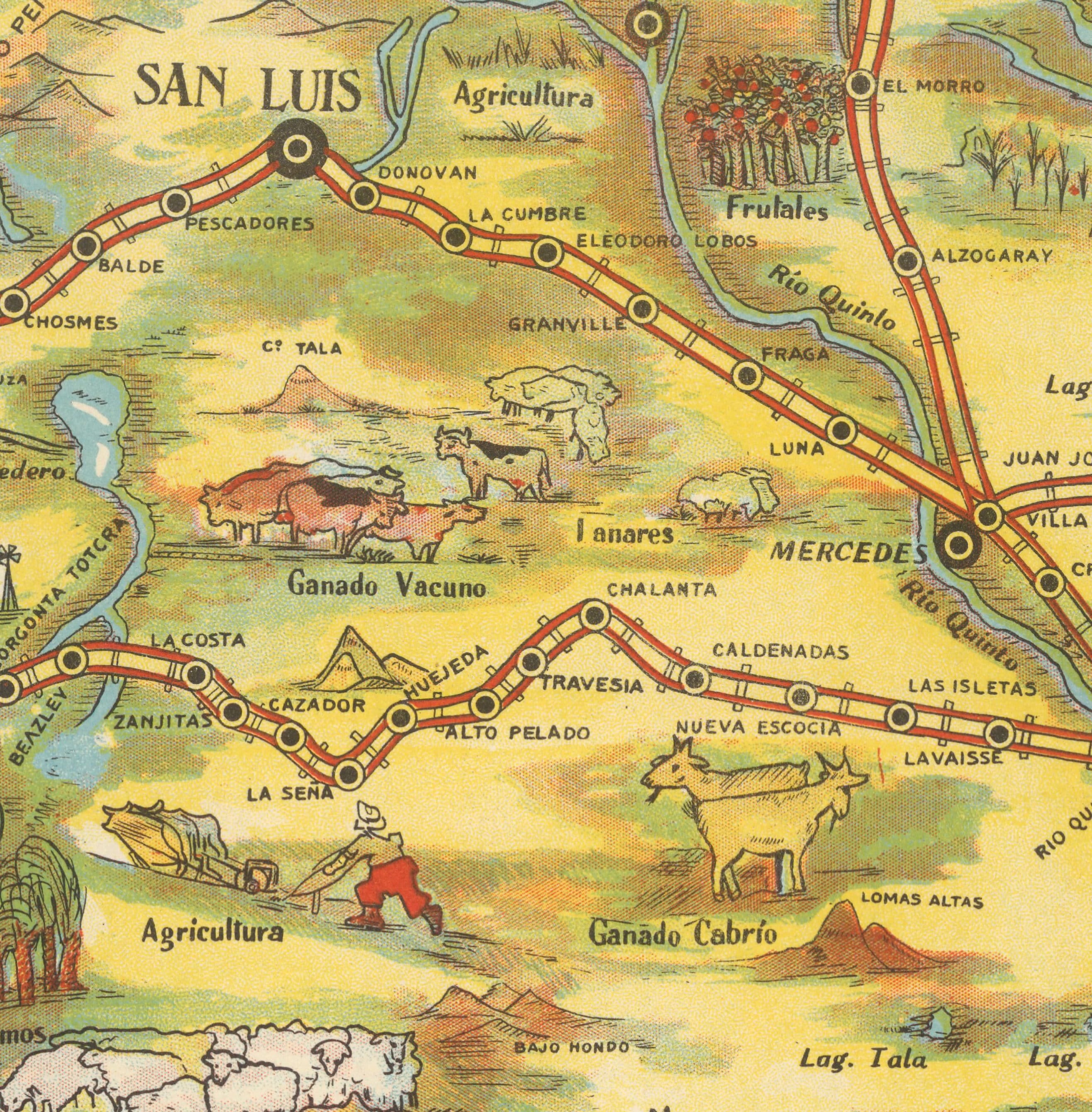 Old Map of San Luis Map of Argentina Vintage Pictorial - Etsy Australia